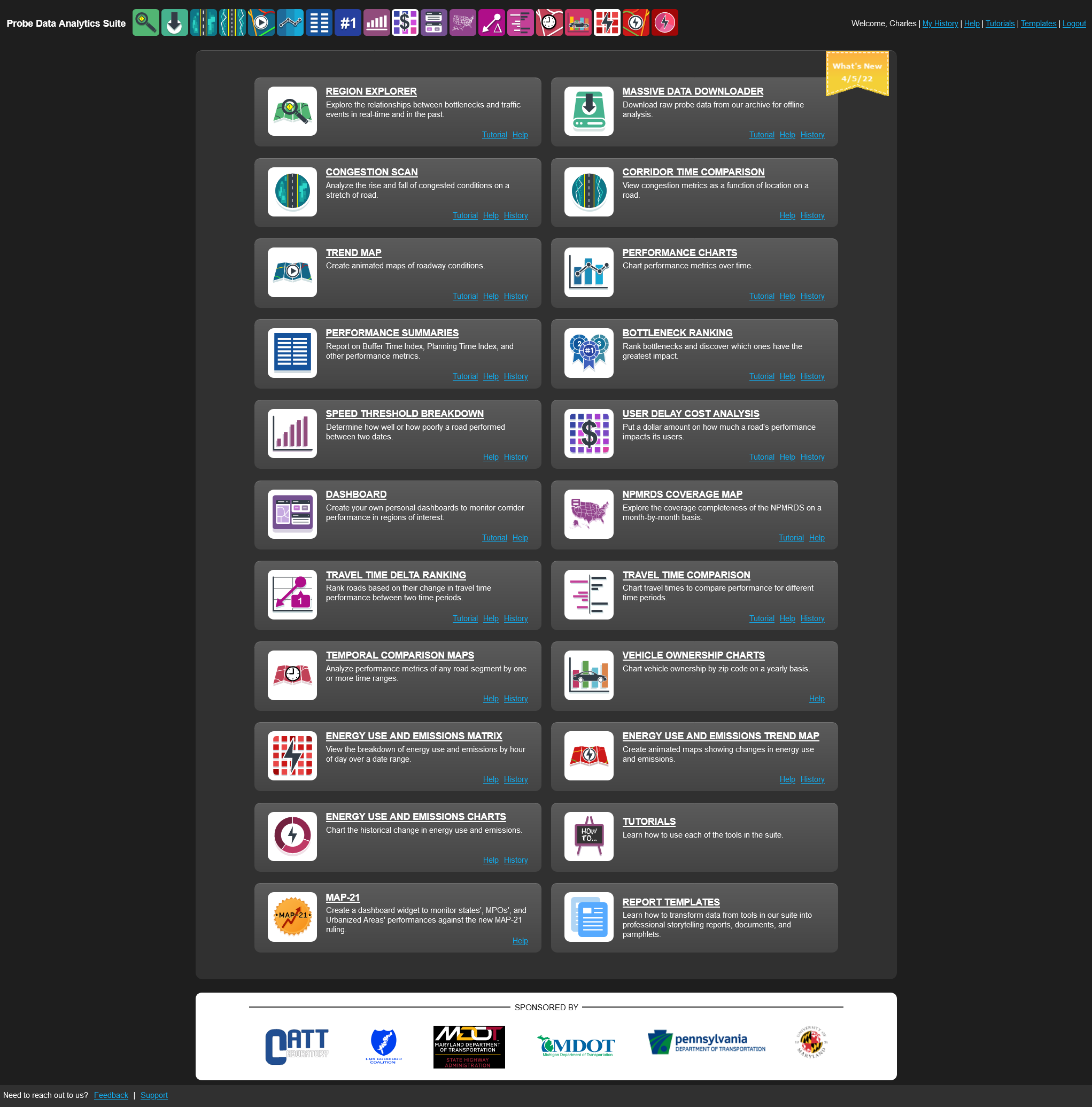 Probe Data Analytics Suite – CATT Lab